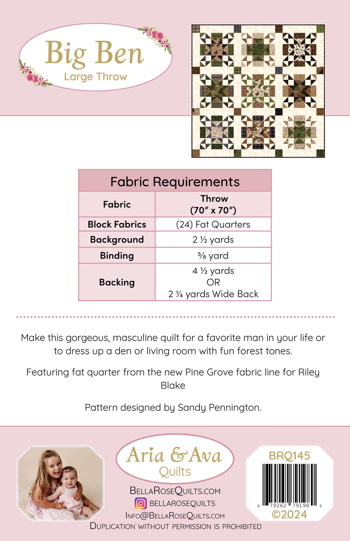 Big Ben Quilt Pattern by Aria and Ava - Downloadable & Creative – Bella ...