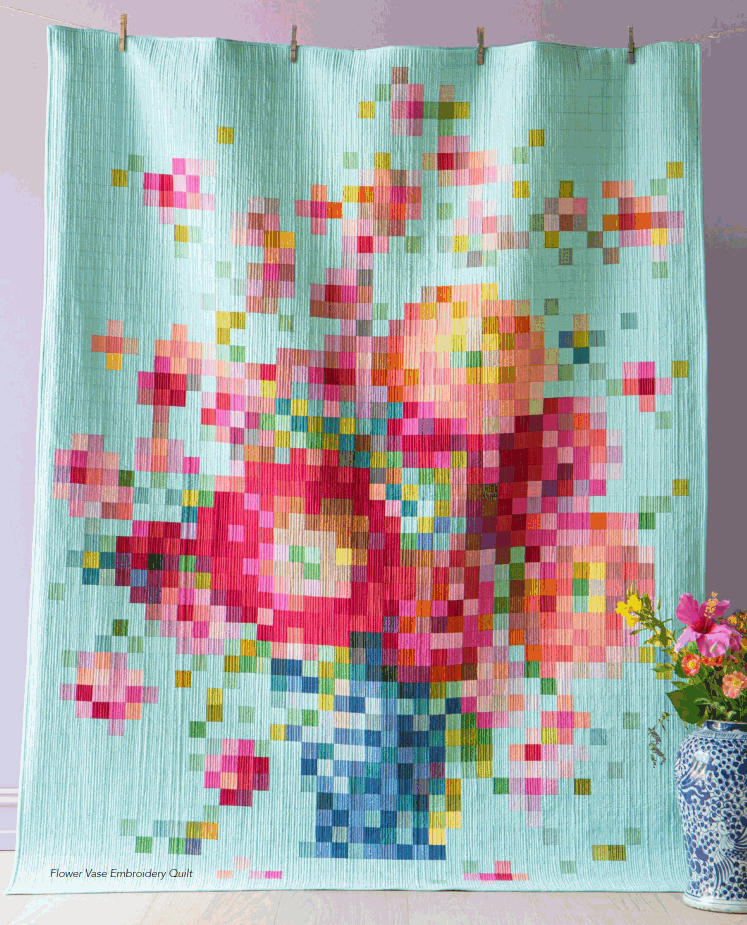 Flower Vase Quilt Kit featuring Tilda Solid Basics – Bella Rose Quilts