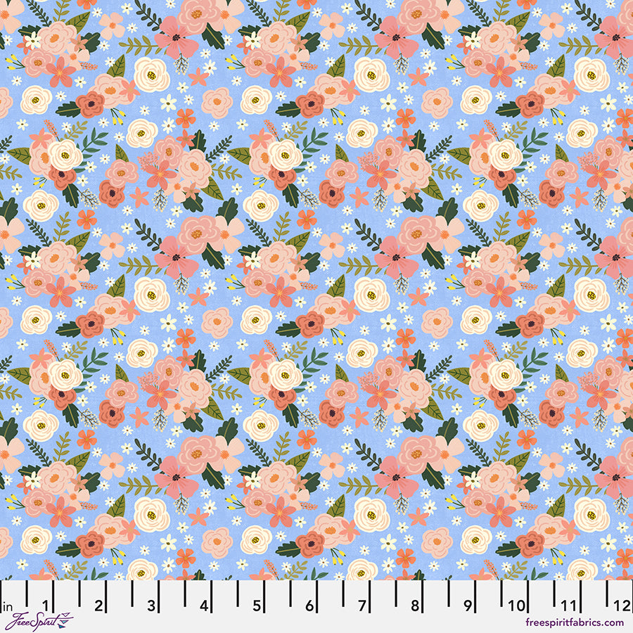 Bloom! by Mia Charro for FreeSpirit Fabrics - Tranquil Meadows Periwin ...