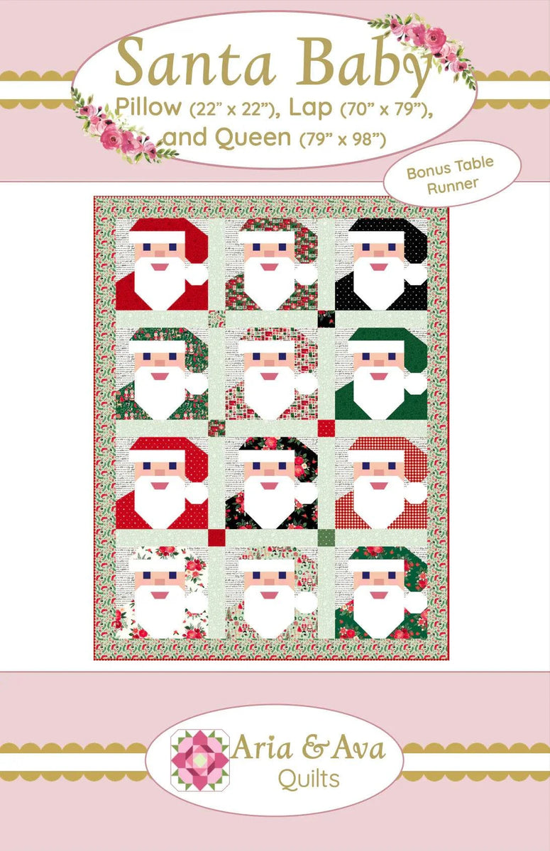 Santa Baby Quilt Kit from Aria & Ava Patterns featuring Charming Chris ...