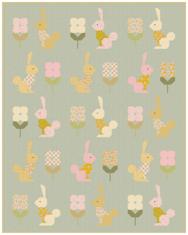 Spring Hare Quilt Kit Featuring Creating Memories Spring Collection fr ...