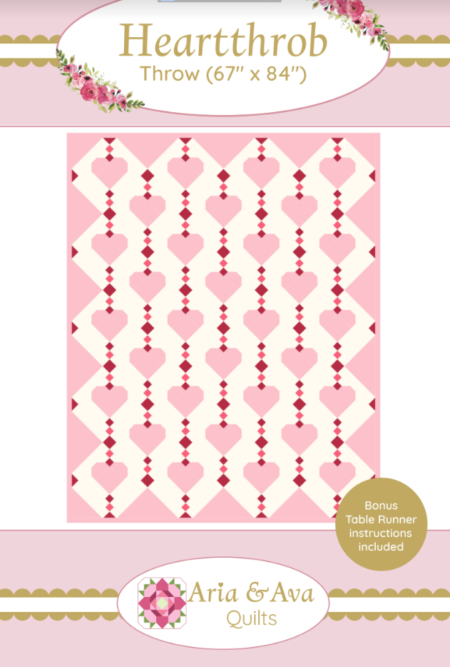 Heartthrob Quilt Pattern by Aria & Ava (Printed Pattern) – Bella Rose ...