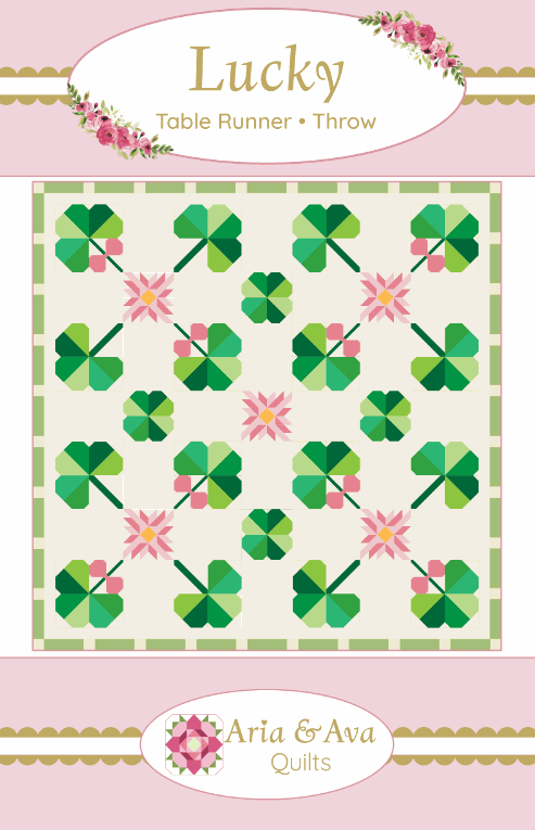 Lucky ~ Aria & Ava Quilts Pattern | Downloadable Shamrock Quilt Design ...