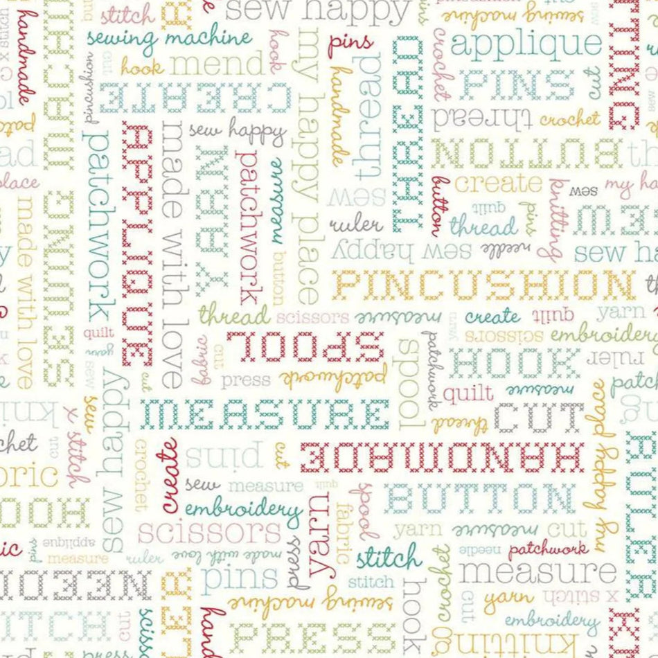 My Happy Place Canvas Home Décor Text Cloud HD11213-CLOUD by Lori Holt ...