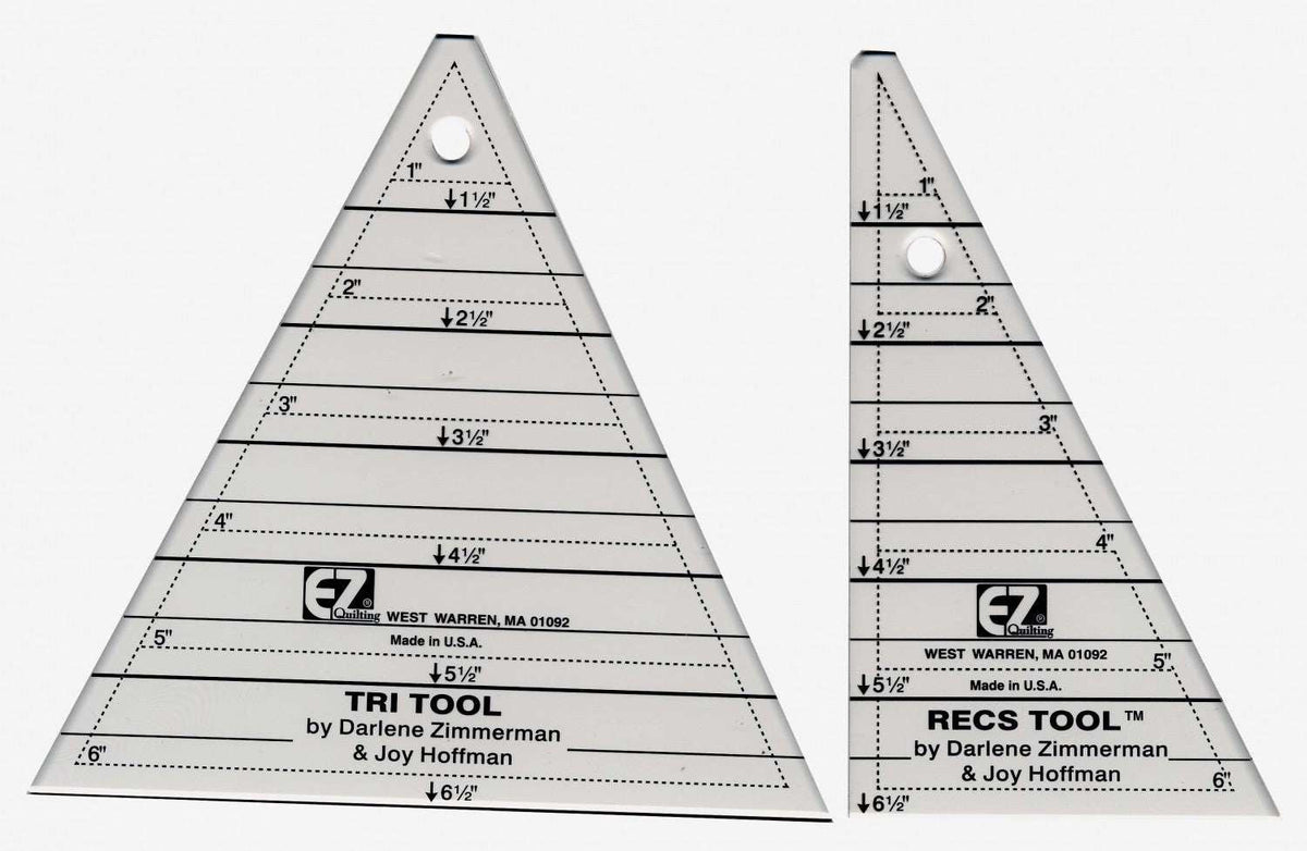 Tri-Recs Triangle Ruler - Easy Triangle and Rectangle Cutting Tool ...