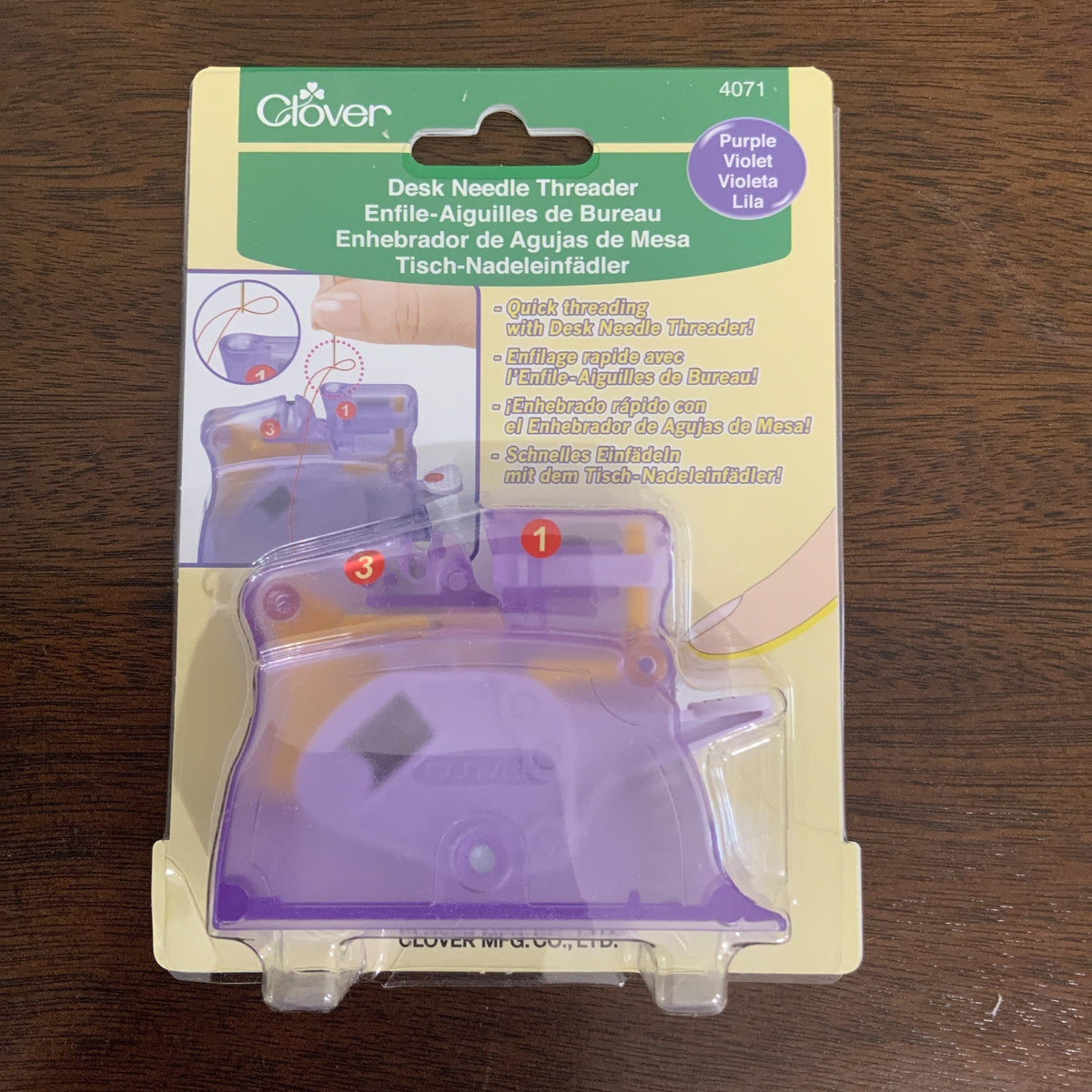 Clover Desktop Needle Threader ~ Purple – Bella Rose Quilts